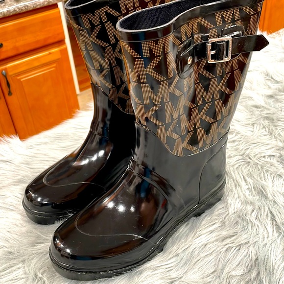 MICHAEL Michael Kors | Shoes | Michael Kors Monogram Rain Boots New In ...